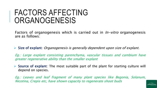 Plant Tissue Culture - Organogenesis | PPTX