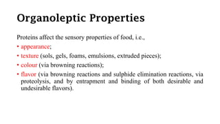 Organoleptic properties of proteins | PPT