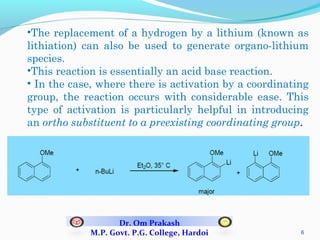 Organolithium Compounds and Reactions | PPS