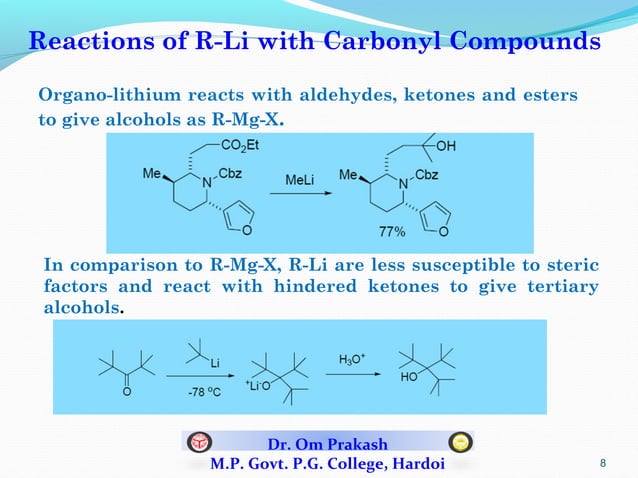Organolithium Compounds and Reactions | PPS