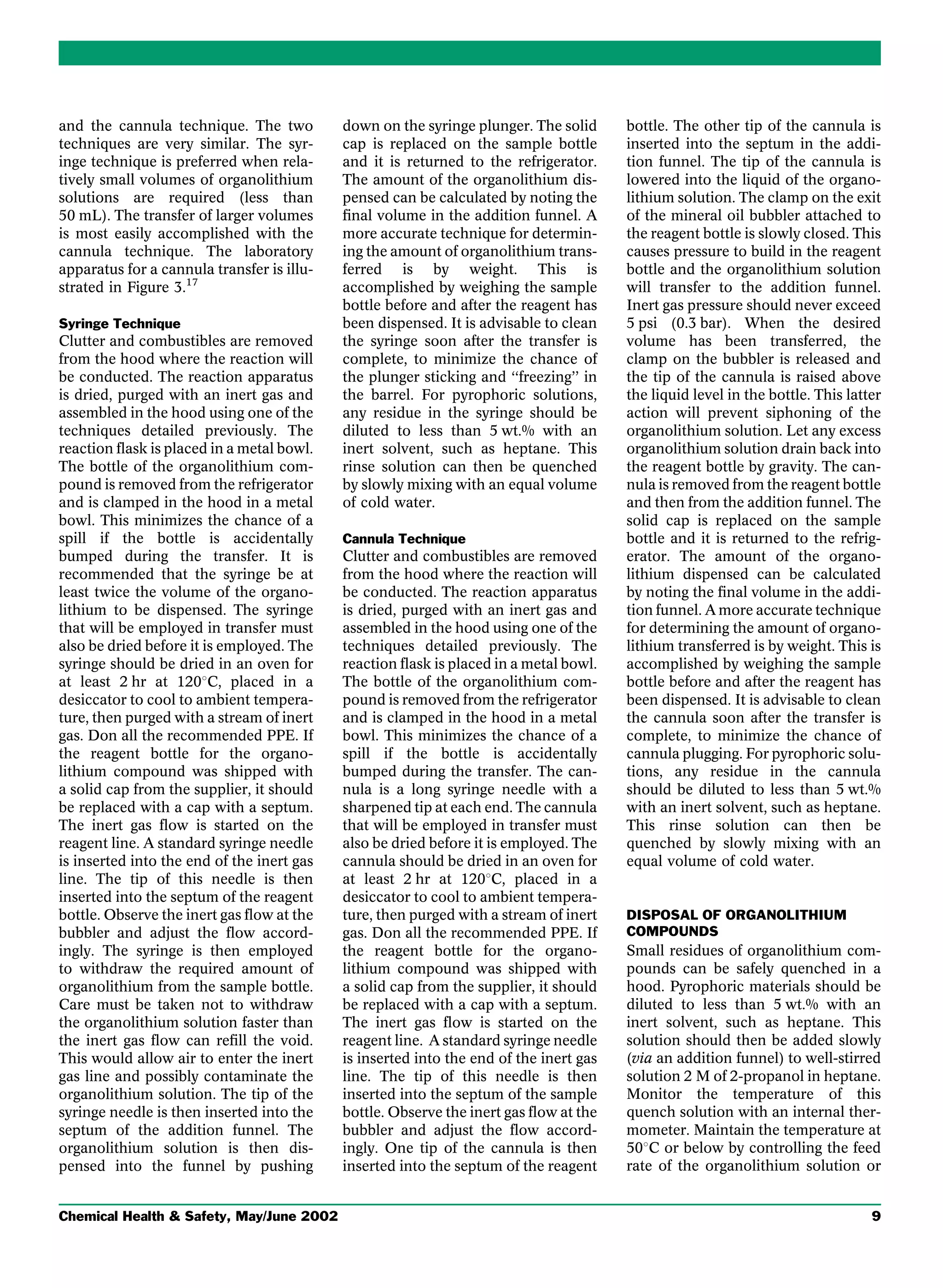 Organolithium Use In Labs | PDF