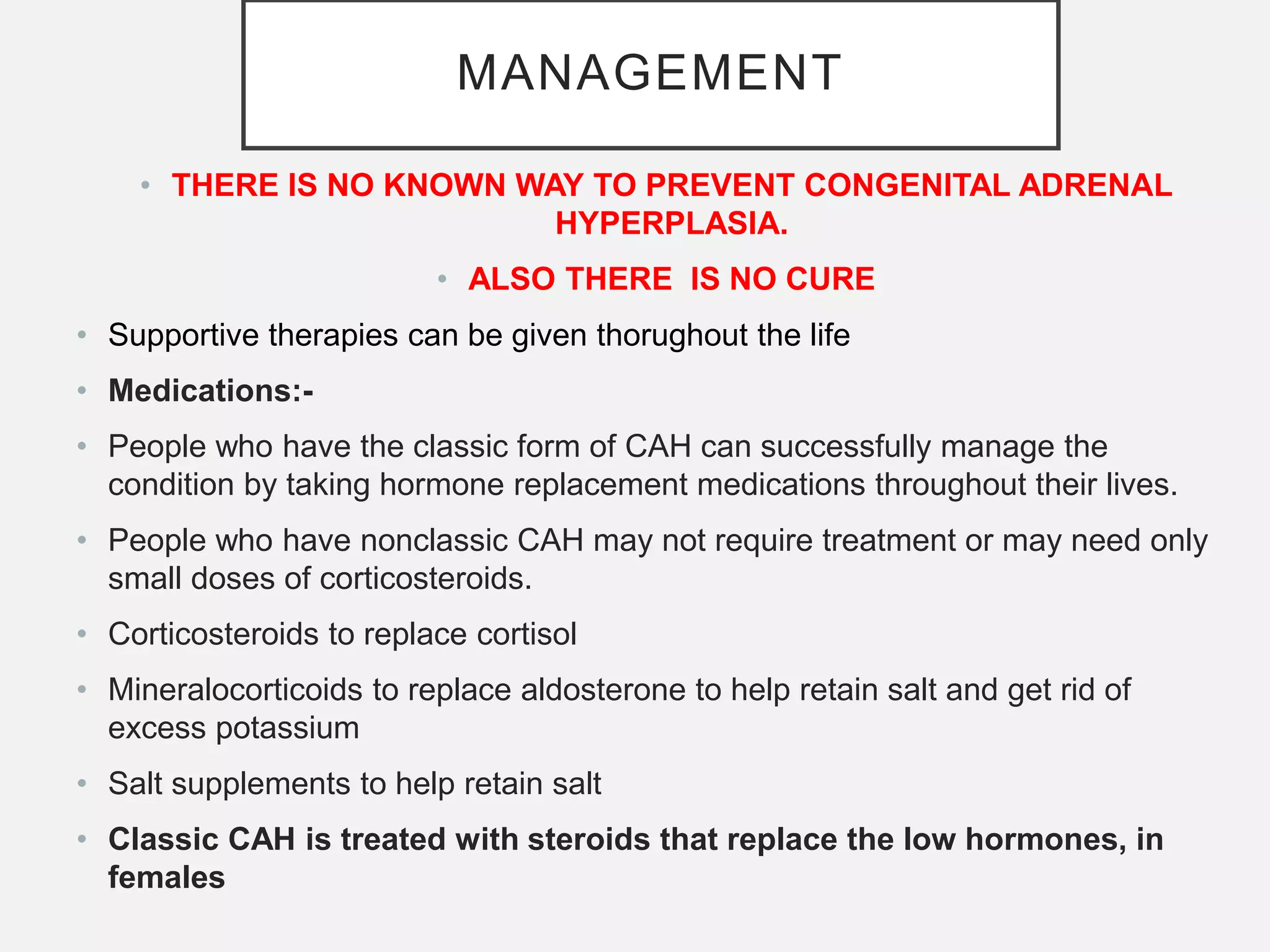 CONGENITAL ADRENAL HYPERPLASIA (CAH)- ADRENOMEHGALY | PPTX