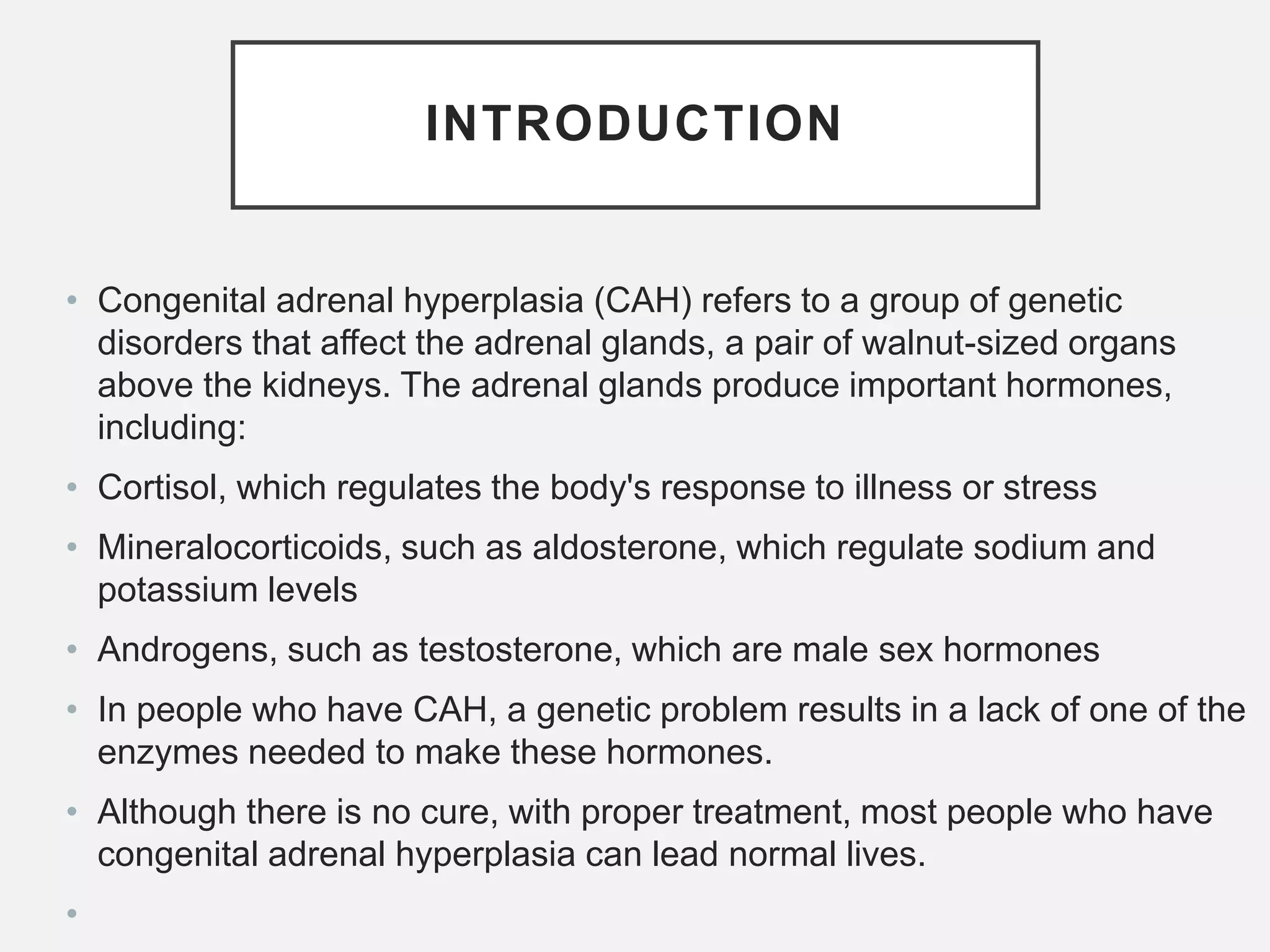 CONGENITAL ADRENAL HYPERPLASIA (CAH)- ADRENOMEHGALY | PPTX