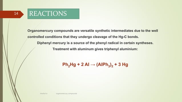 Organo mercuary compounds | PPTX | Chemistry | Science