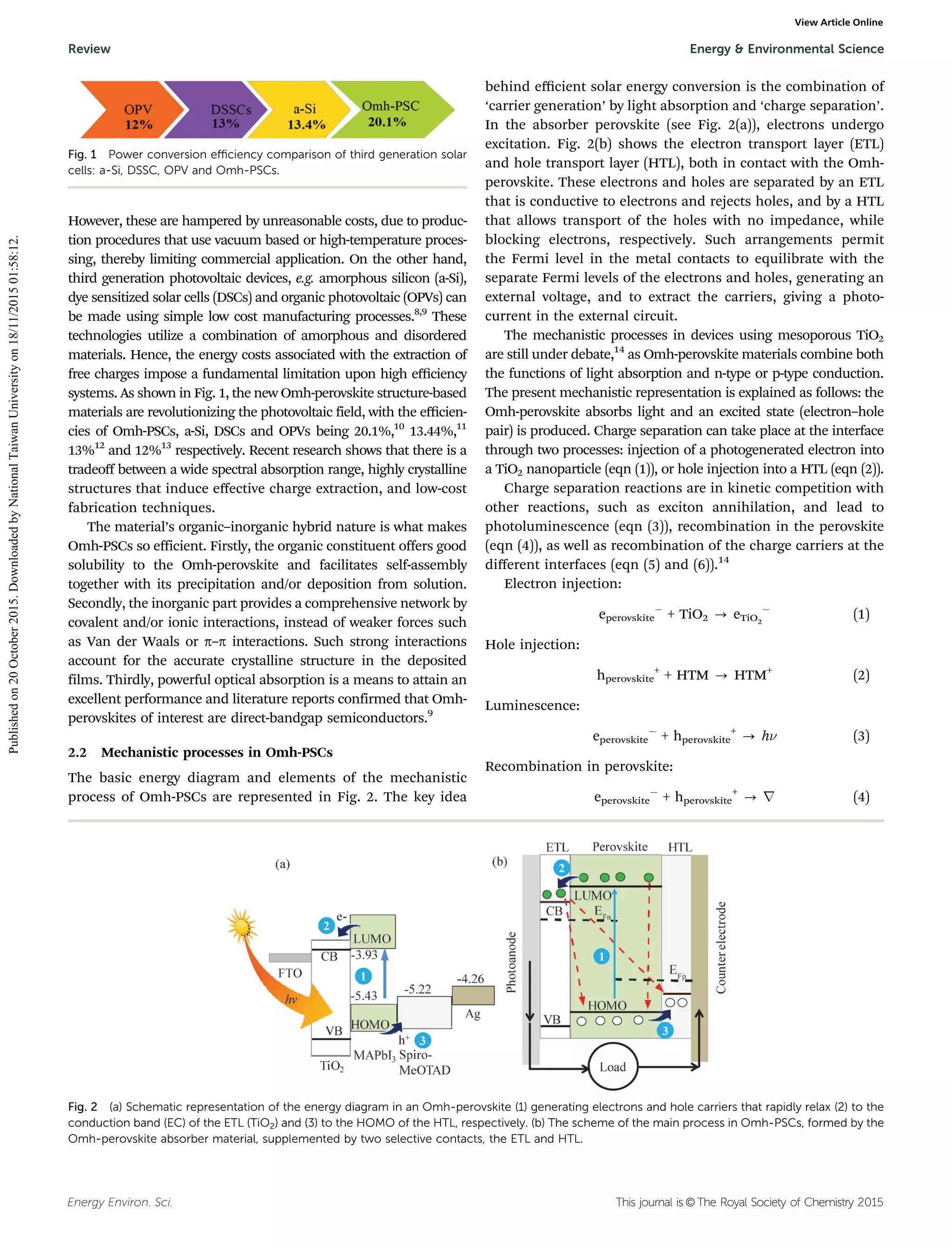 Organometal halide perovskite solar cells: Degradation and stability | PDF