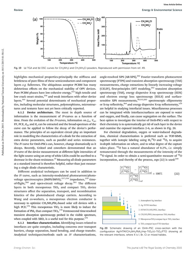 Organometal halide perovskite solar cells: Degradation and stability | PDF