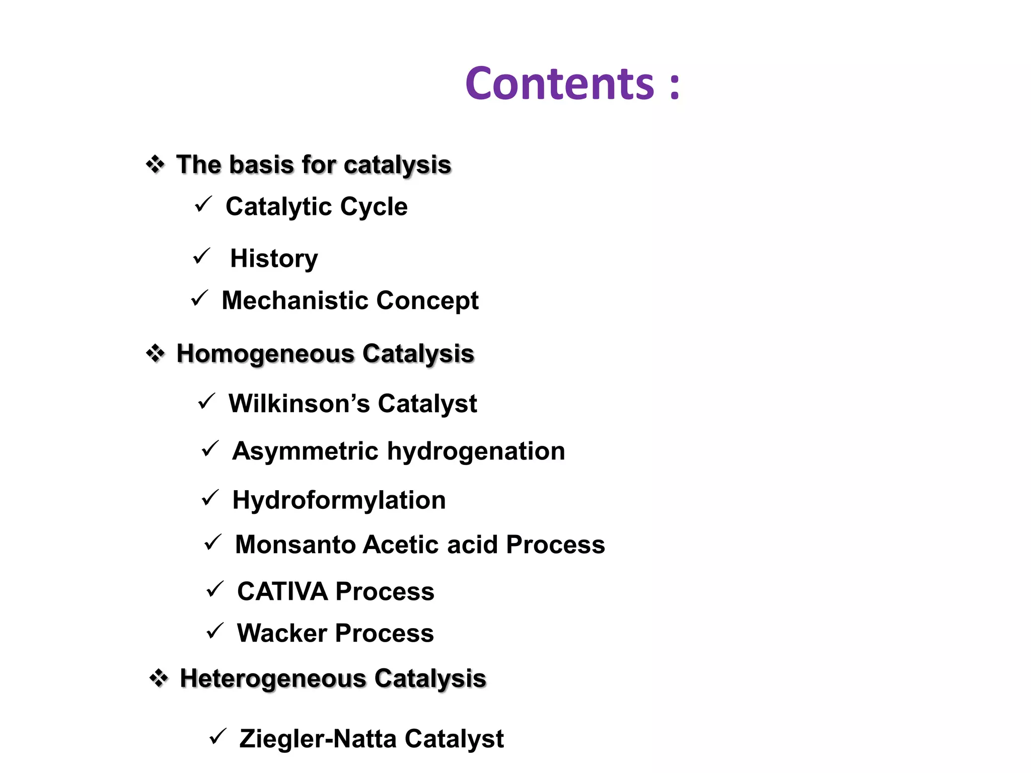 Organometallic catalysts | PPTX