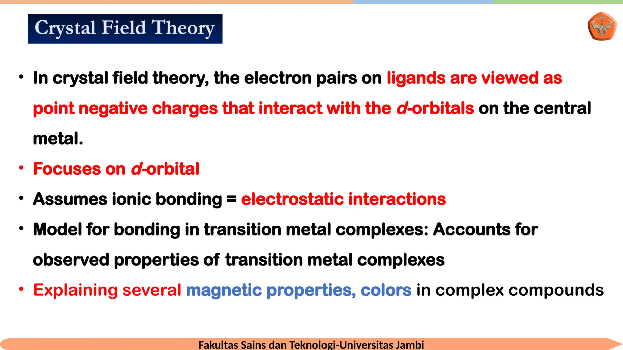 Organometallic Chemistry-Crystal Field theory.pptx