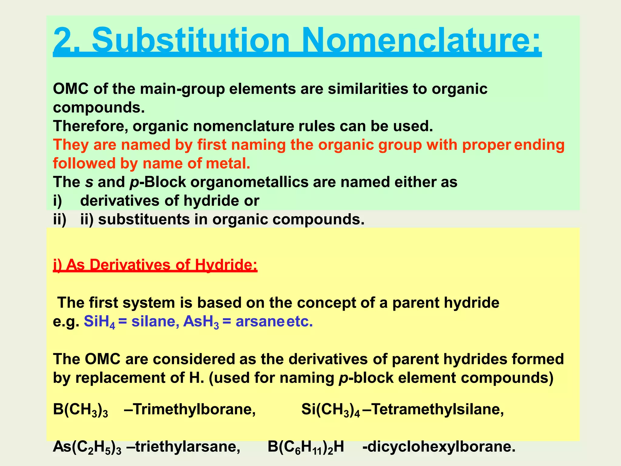 Organometallic chemistry | PPTX
