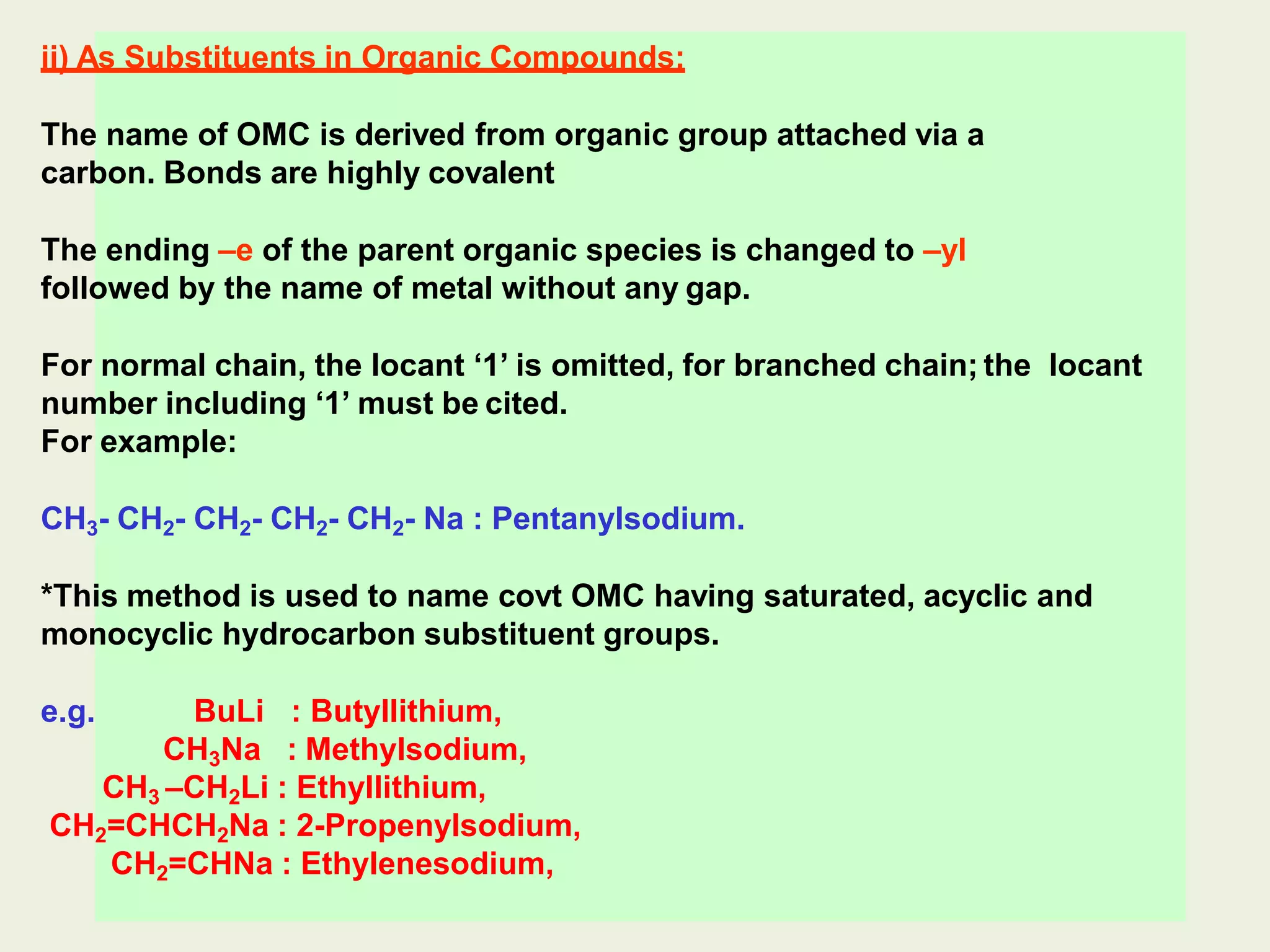 Organometallic chemistry | PPTX