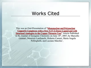 Mononuclear and Polynuclear Copper(I) Complexes with a New N,N',S-Donor ...