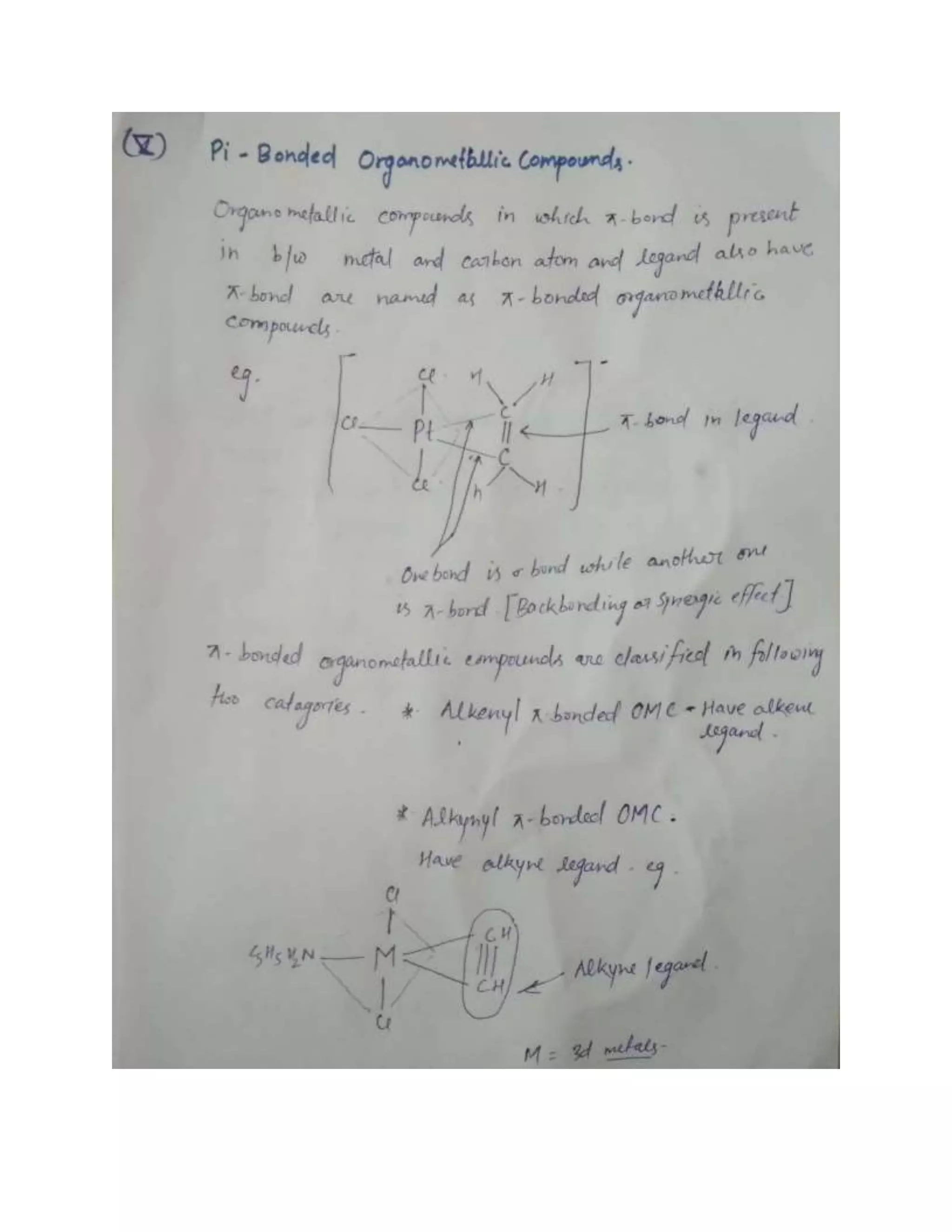 Organometallic compound and metal corbonyls b. sc 6th sem | PDF