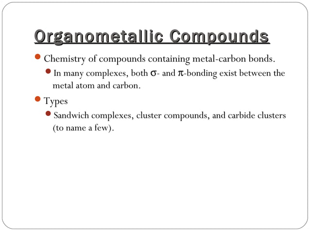 Organometallic compounds | PPT