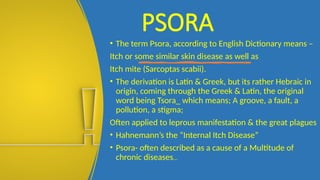 MANIFESTATIONS OF PSORA IN CHRONIC DISEASES.pptx