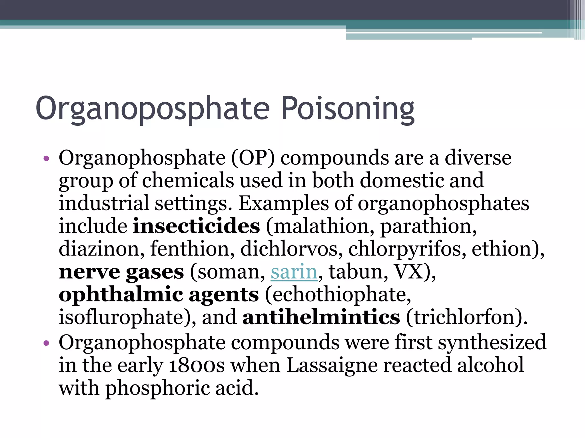 Organophosphate by dr sulman | PPT