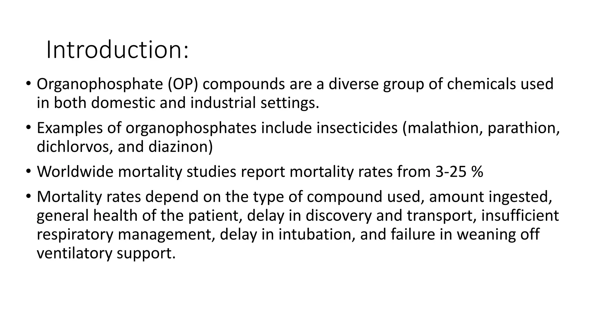 Organophosphate poisoning | PPTX