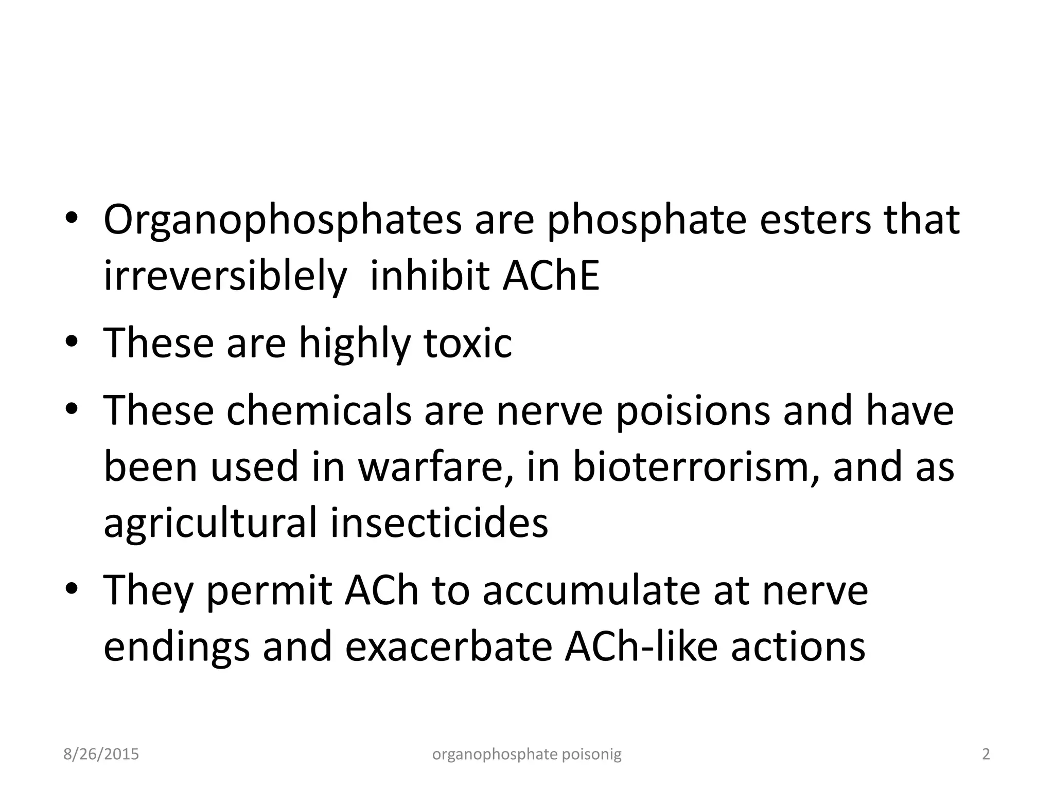Organophosphate poisoning | PPTX
