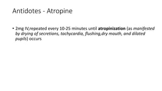 Organophosphate poisoning and its management | PPTX
