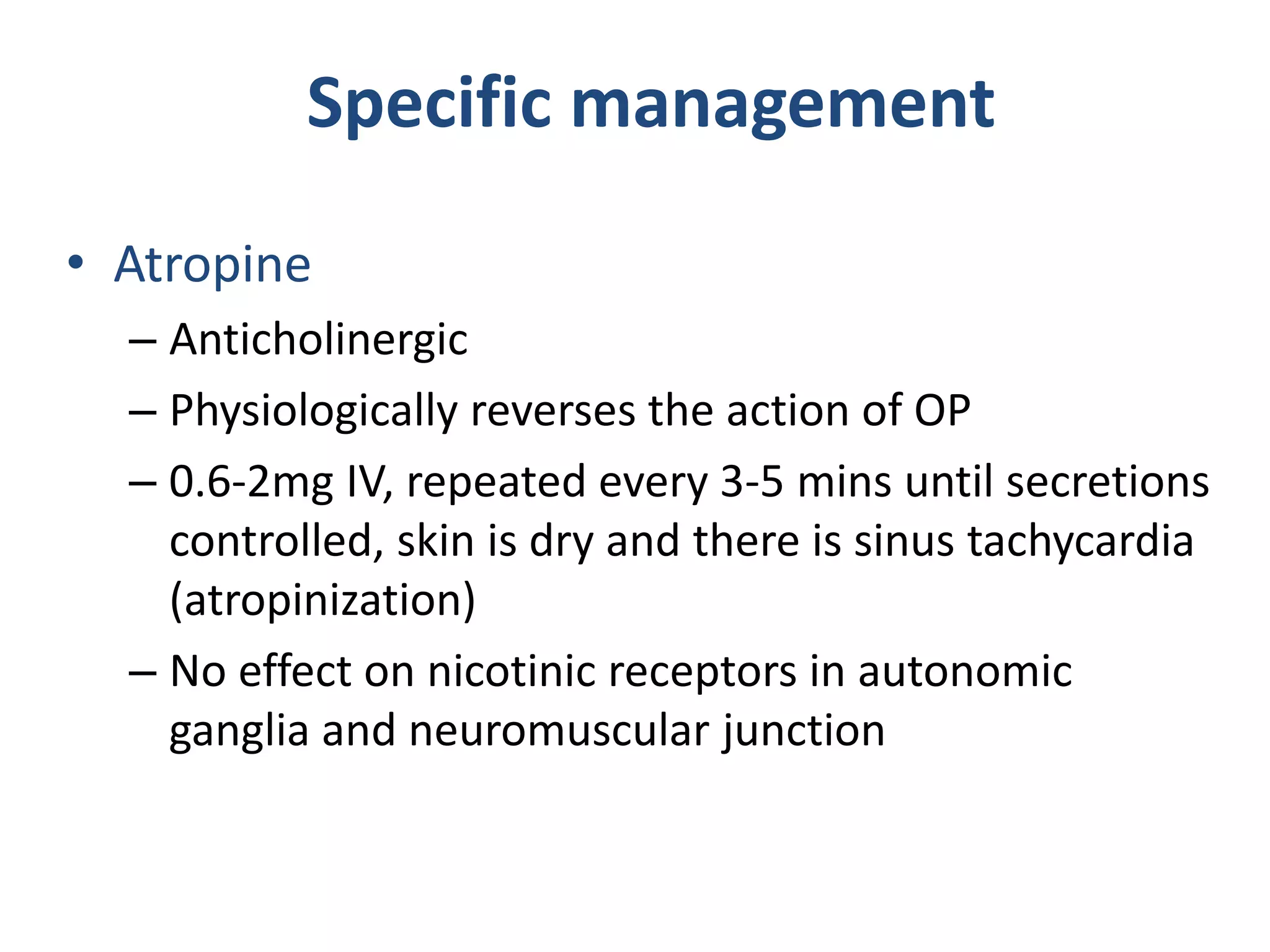 Organophosphate poisoning management with medicolegal aspects | PPTX