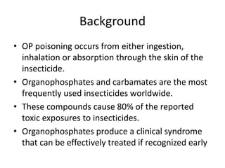 Organophosphate poisoning | PPTX