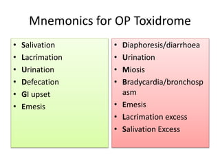 Organophosphate poisoning | PPTX