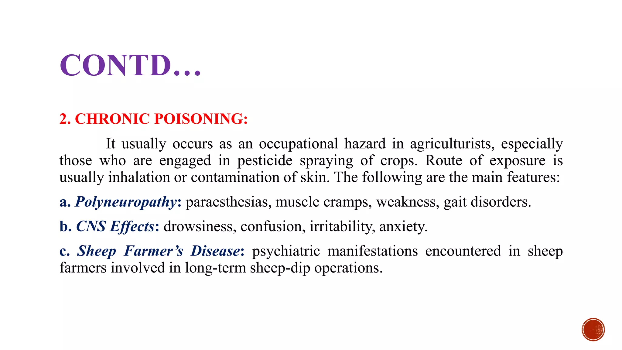 Organophosphate poisoning and its management (Clinical Toxicology) | PPTX