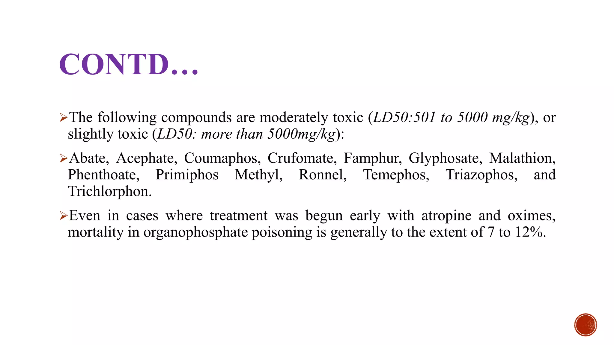 Organophosphate poisoning and its management (Clinical Toxicology) | PPTX