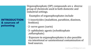 Organophosphate poisoning - a brief toxicological study | PPT