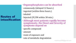 Organophosphate poisoning - a brief toxicological study | PPT