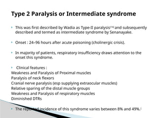 Organophosphate Poisoning Presentation Signs & Symptoms | PPTX