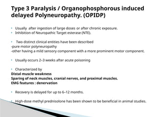 Organophosphate Poisoning Presentation Signs & Symptoms | PPTX
