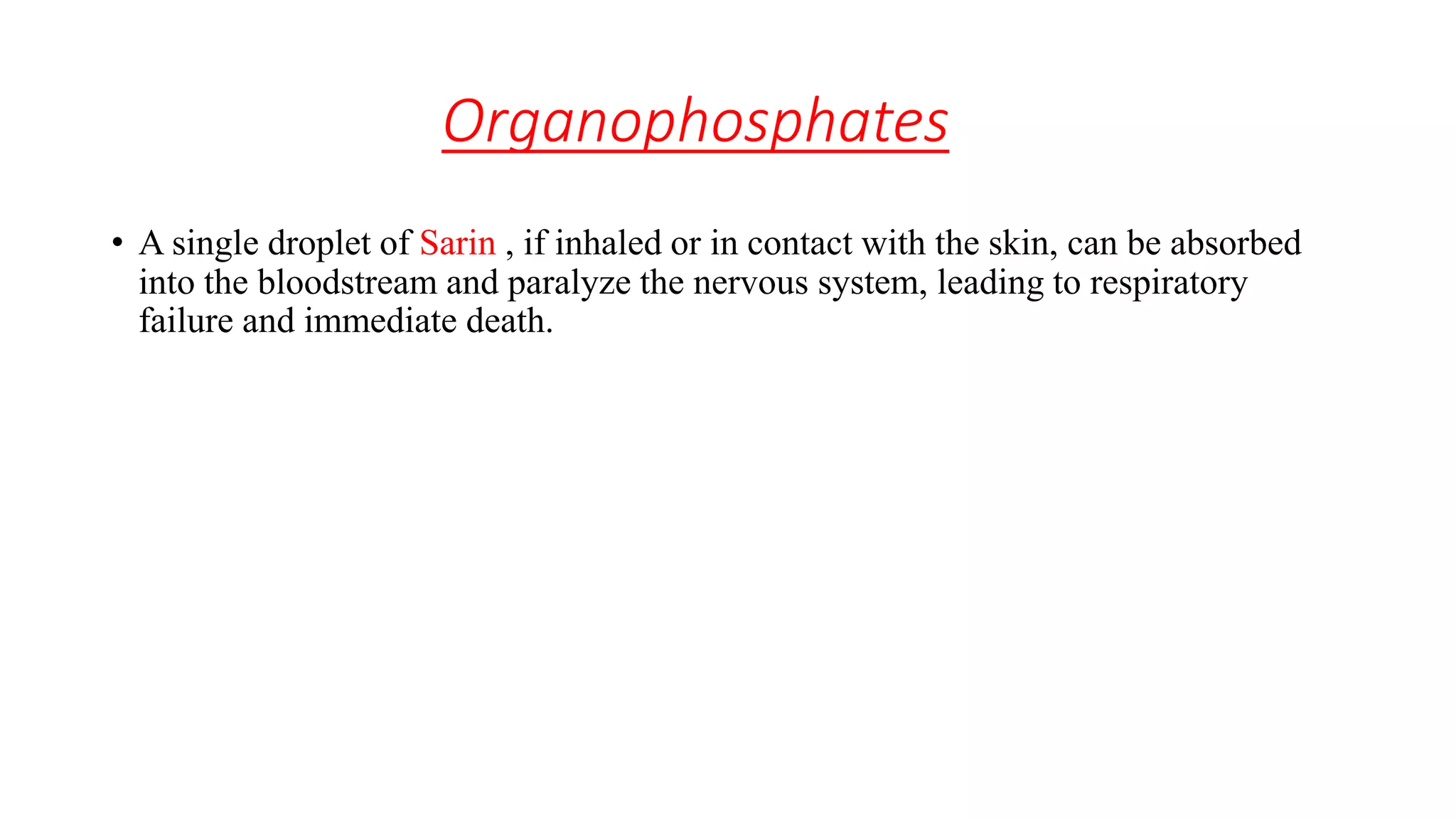 Organophosphates | PPTX