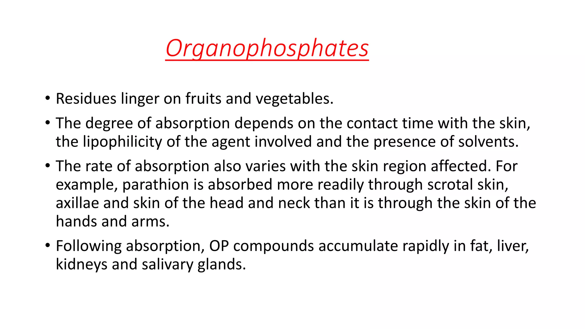 Organophosphates | PPTX