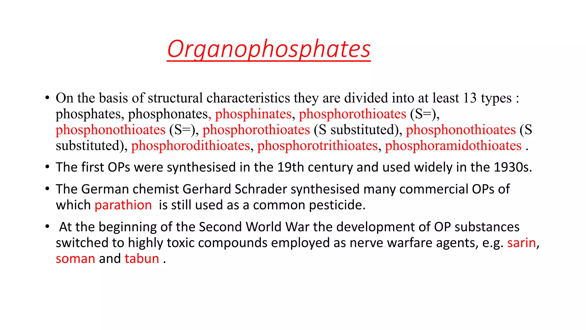 Organophosphates | PPTX
