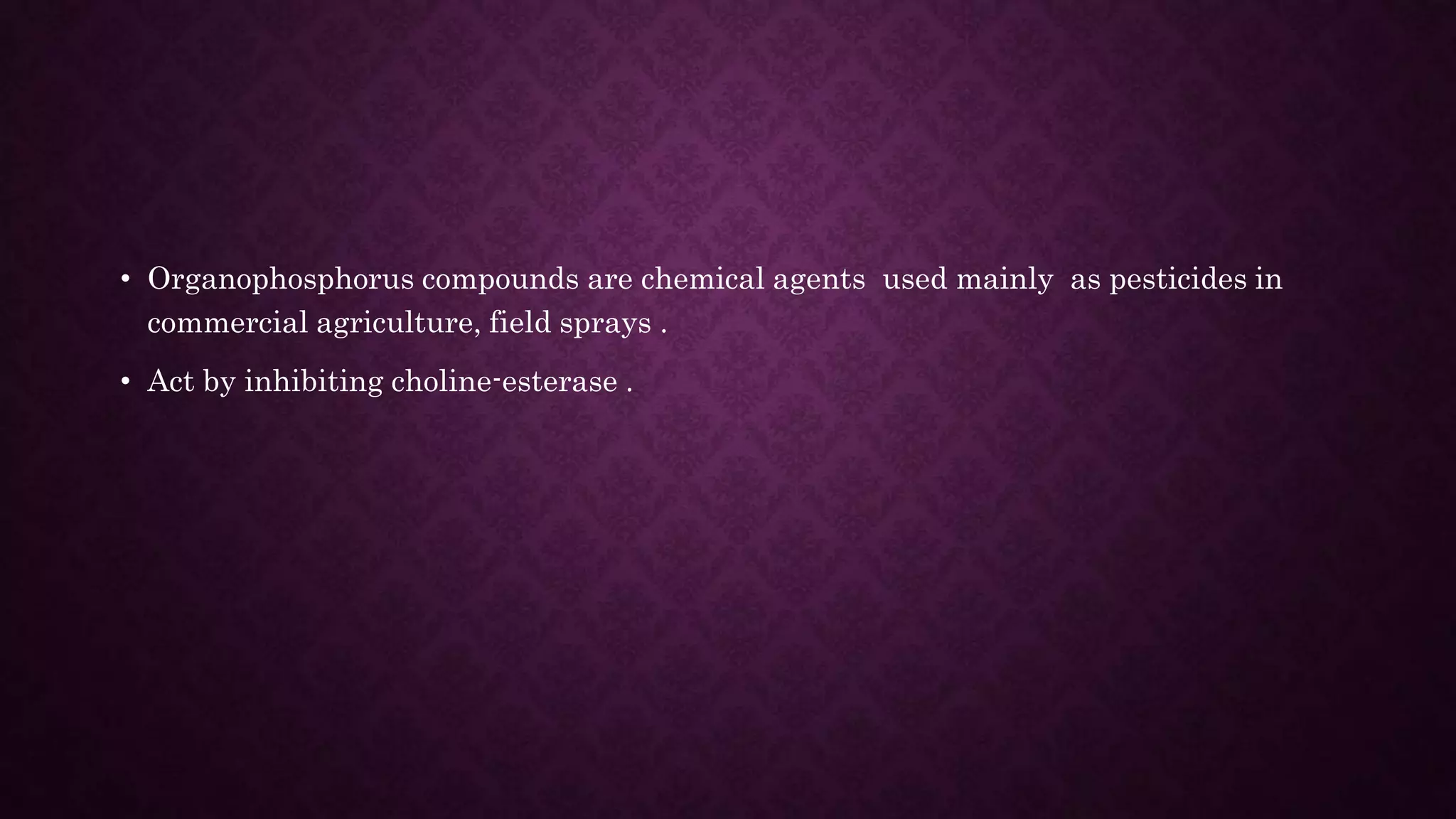 Organo phosphorous & | PPT