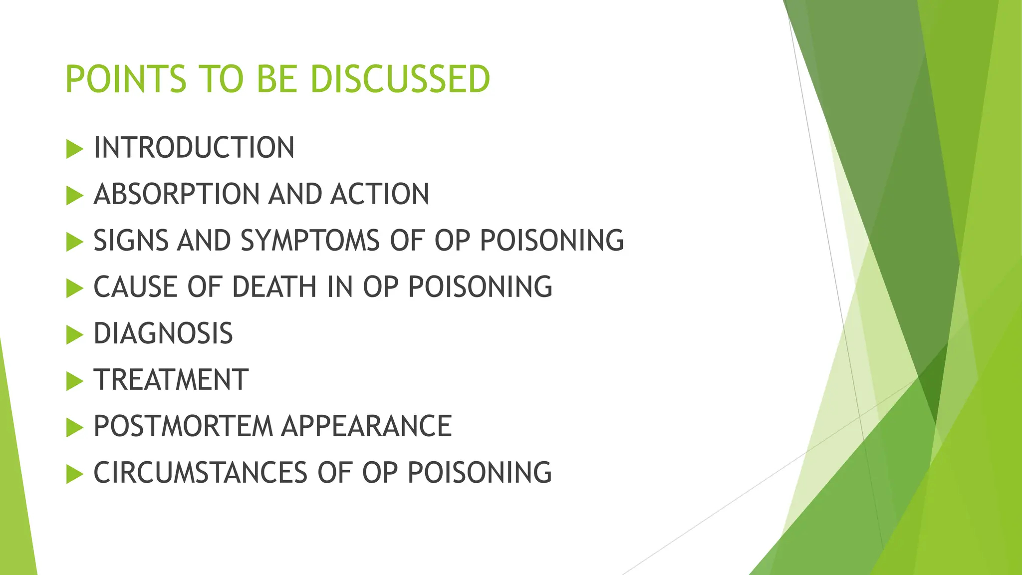 Organophosphorus compounds poisoning in FM | PPTX