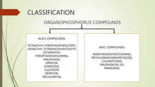 ORGANOPHOSPHORUS & ORGANOCHL0RINES COMPOUNDS | PPTX