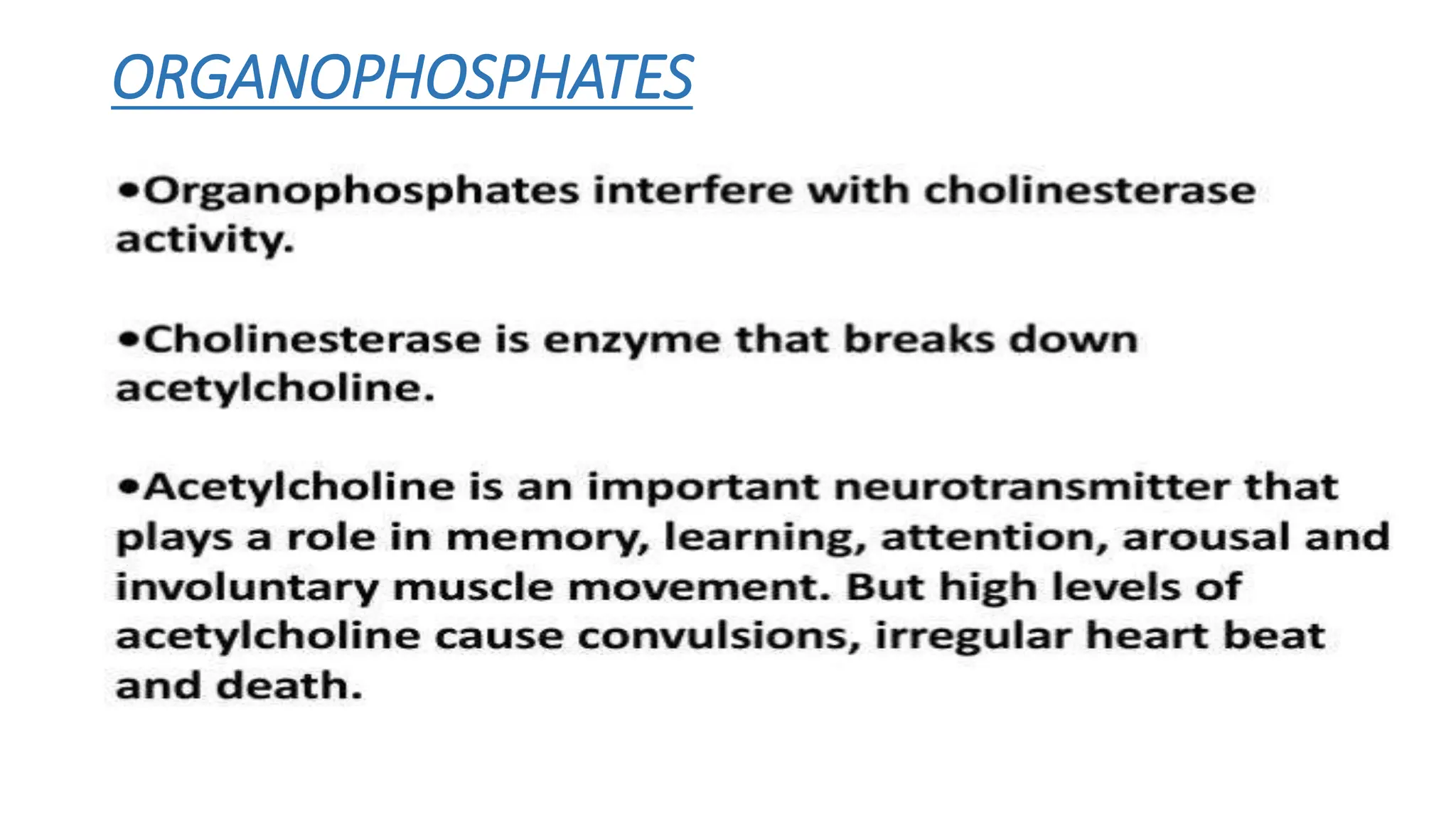 Organophosphorus poisoning presentation for postgraduate medicine level ...