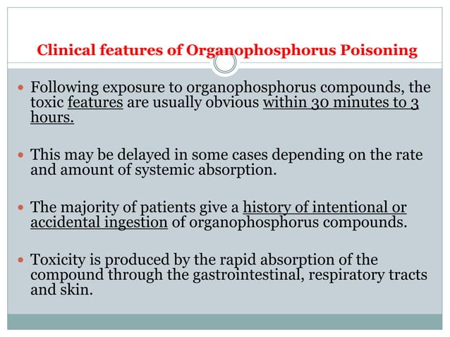 Organophosphorus poisoning final | PPTX | Diseases and Conditions ...