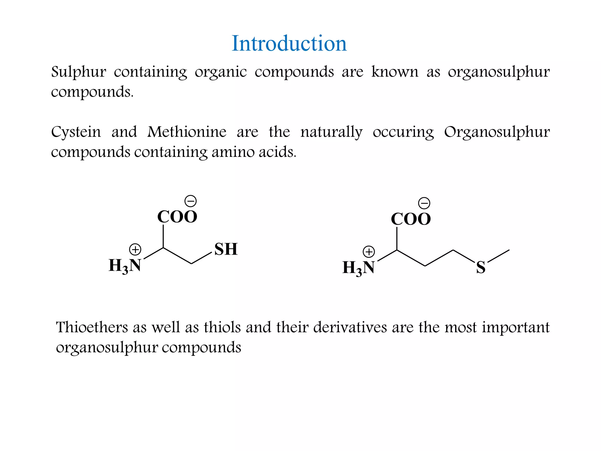 Organosulphur compounds | PPTX