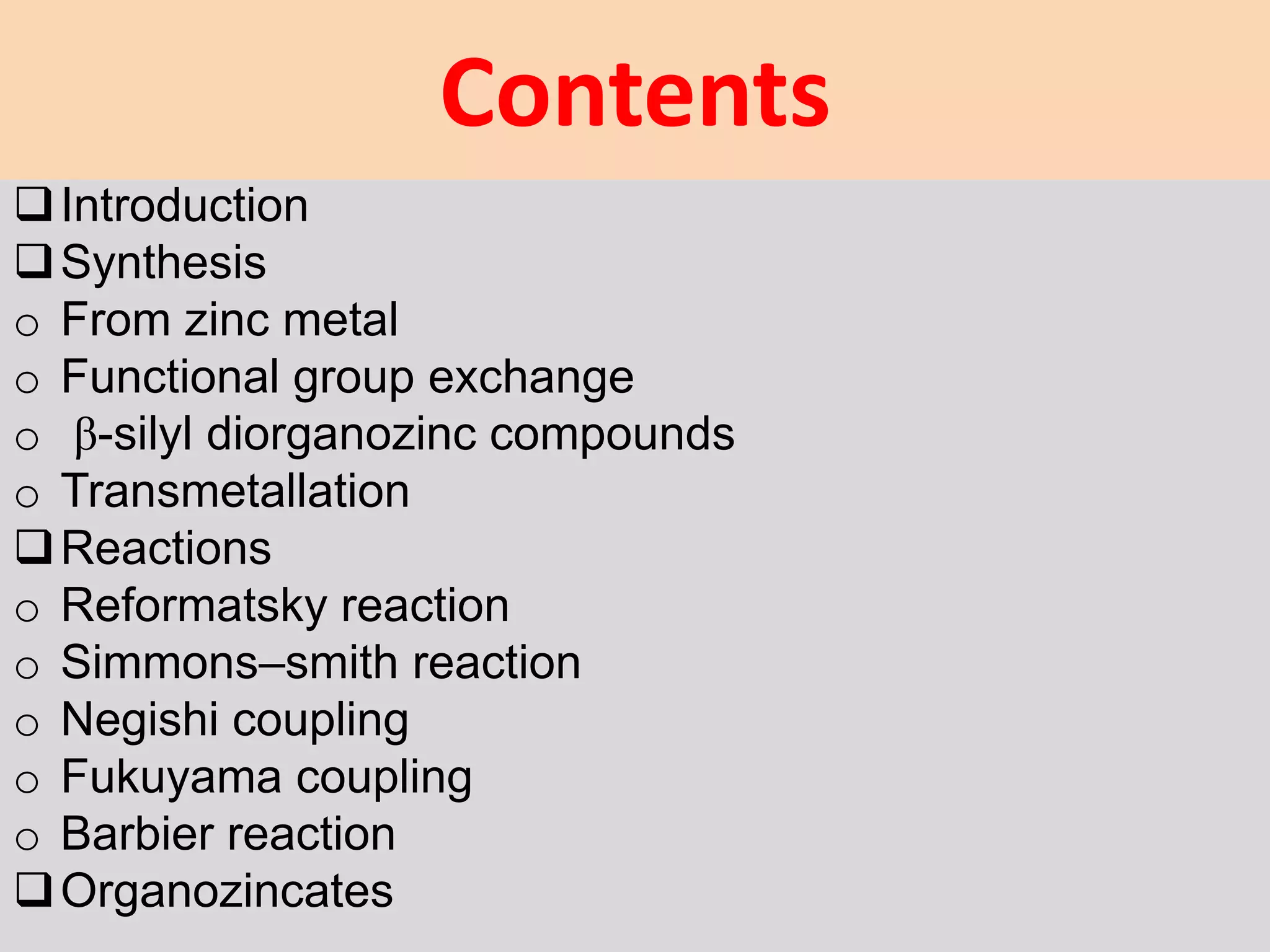 ORGANOZINC REAGENT | PPTX