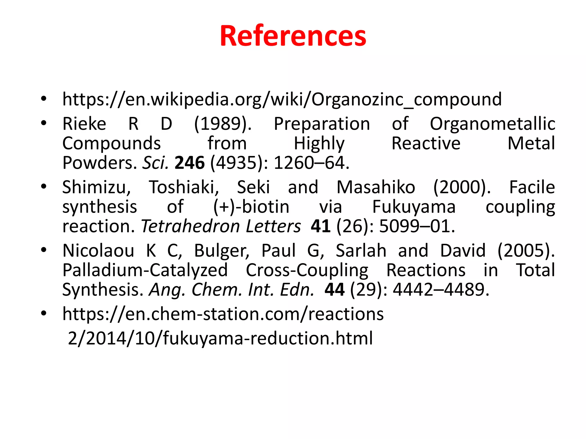 ORGANOZINC REAGENT | PPTX