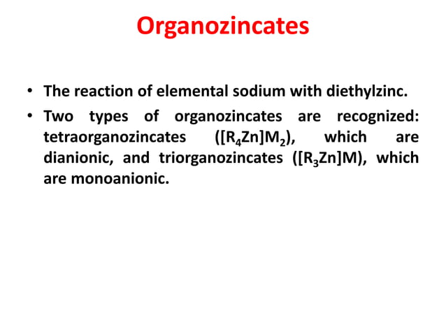 ORGANOZINC REAGENT | PPTX | Chemistry | Science