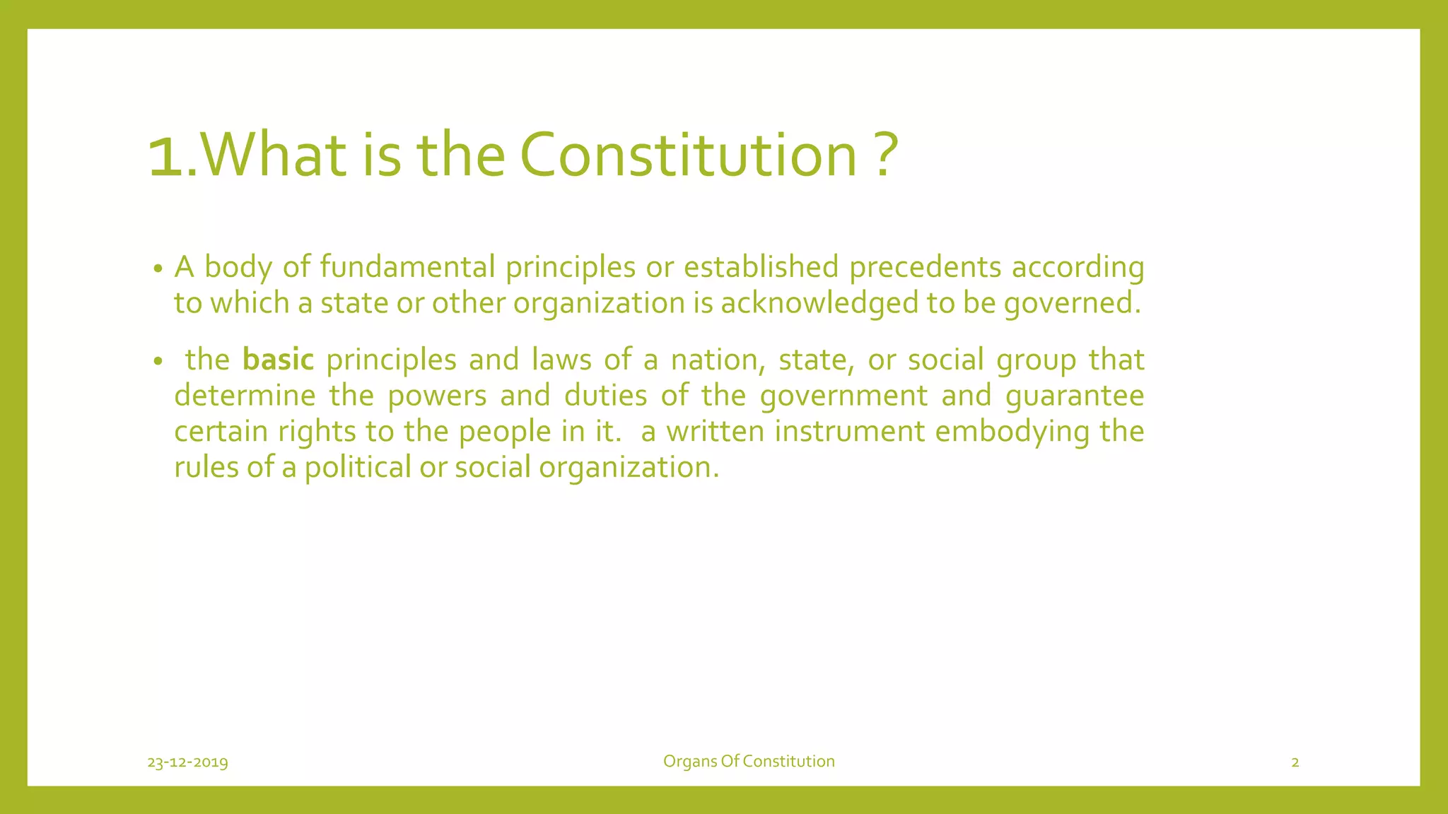 Organs of constitution | PPTX