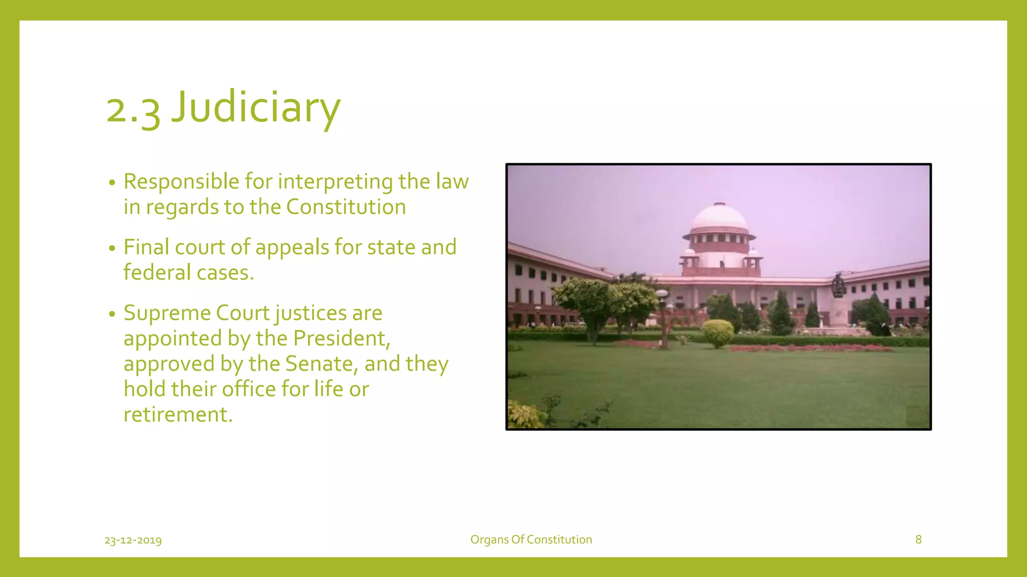 Organs of constitution | PPTX
