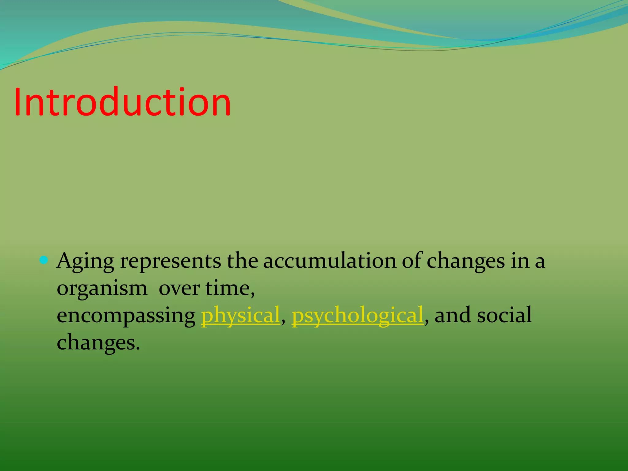 biology of aging | PPTX