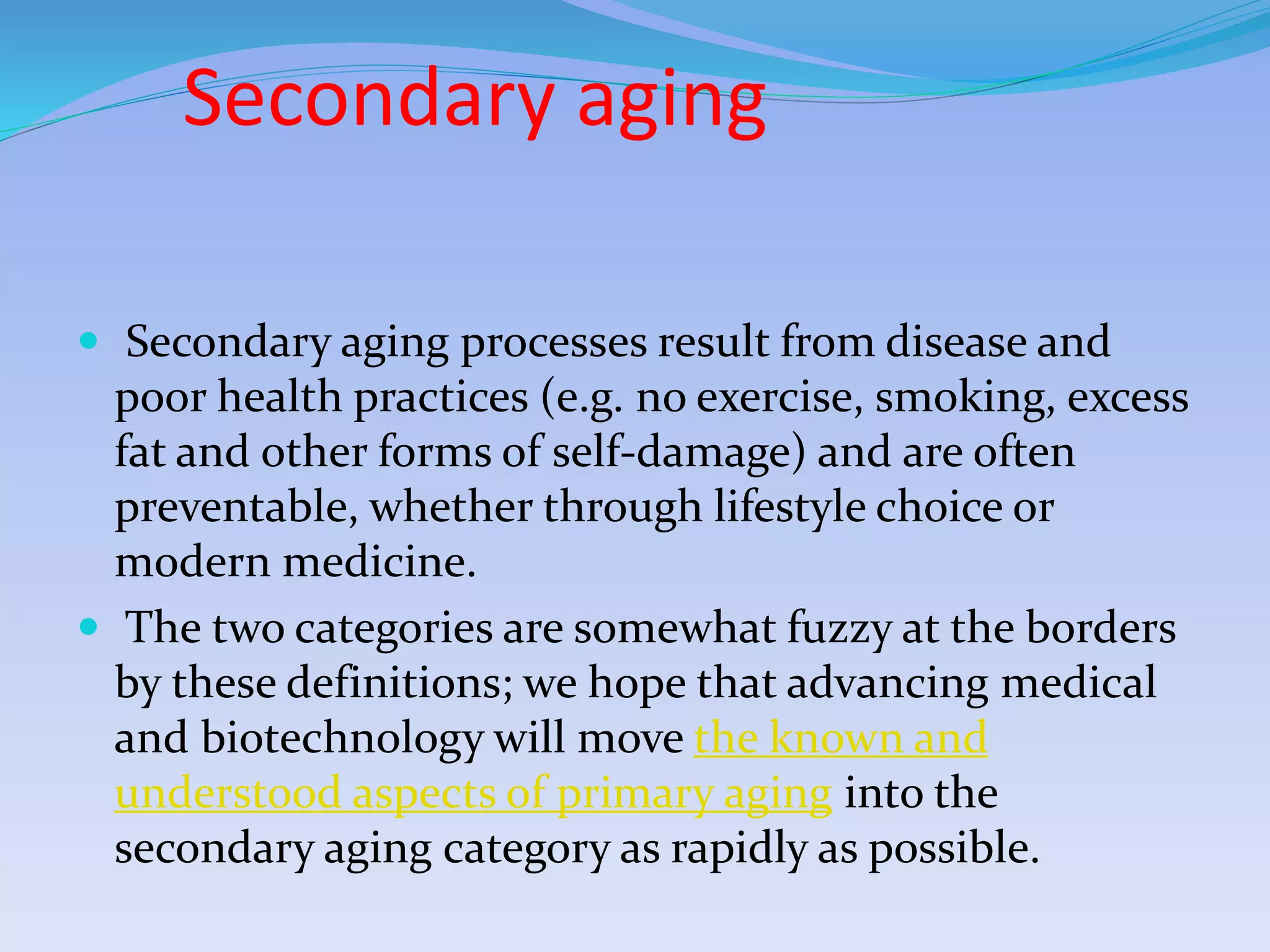 biology of aging | PPTX