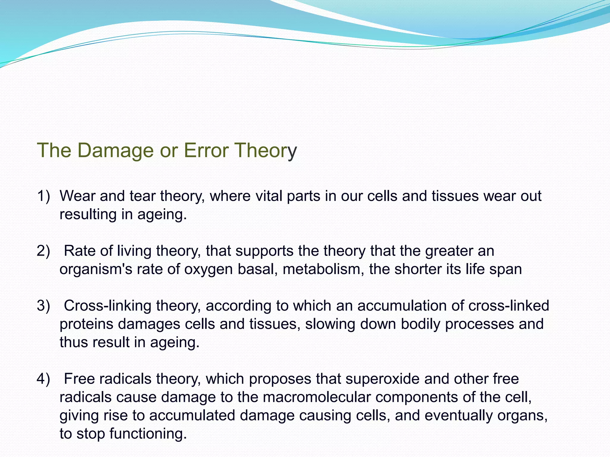 biology of aging | PPTX