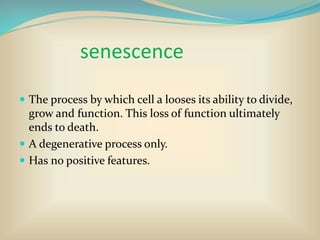 biology of aging | PPTX