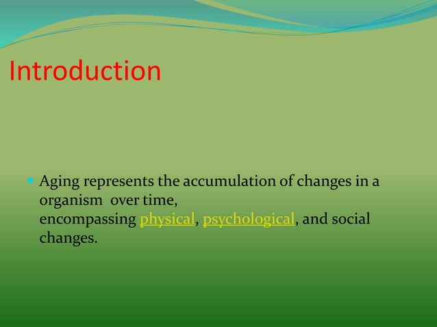 biology of aging | PPT